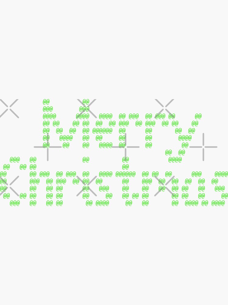 "Merry Christmas Ascii Art" Sticker for Sale by typo-n-quotes | Redbubble