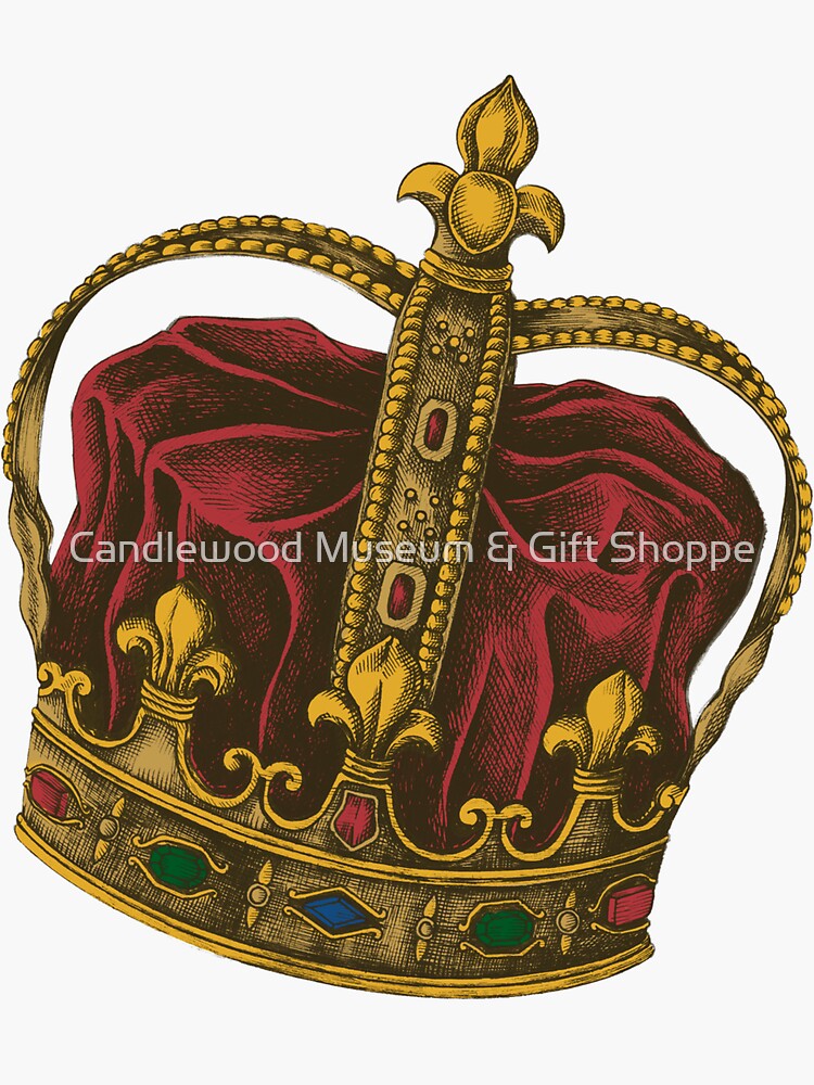 "King/Queen's Crown Fine Art Renaissance Festival Fair" Sticker for ...