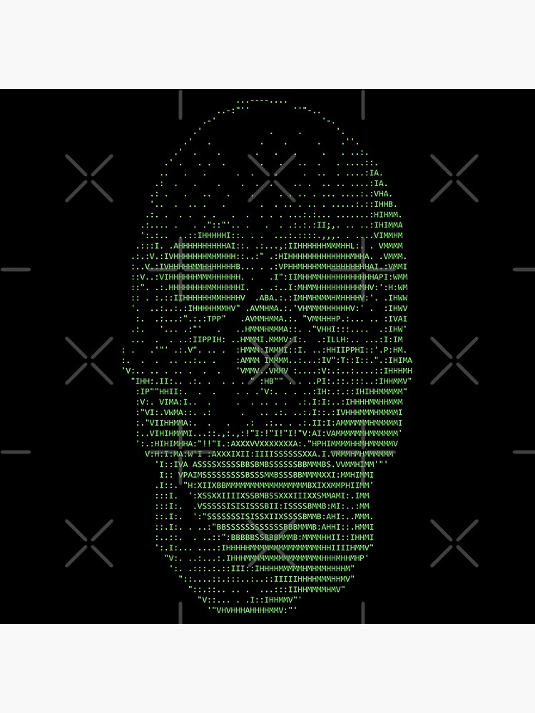 "Skull Ascii Art" Poster for Sale by typo-n-quotes | Redbubble