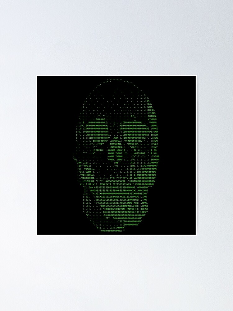 "Skull Ascii Art" Poster for Sale by typo-n-quotes | Redbubble