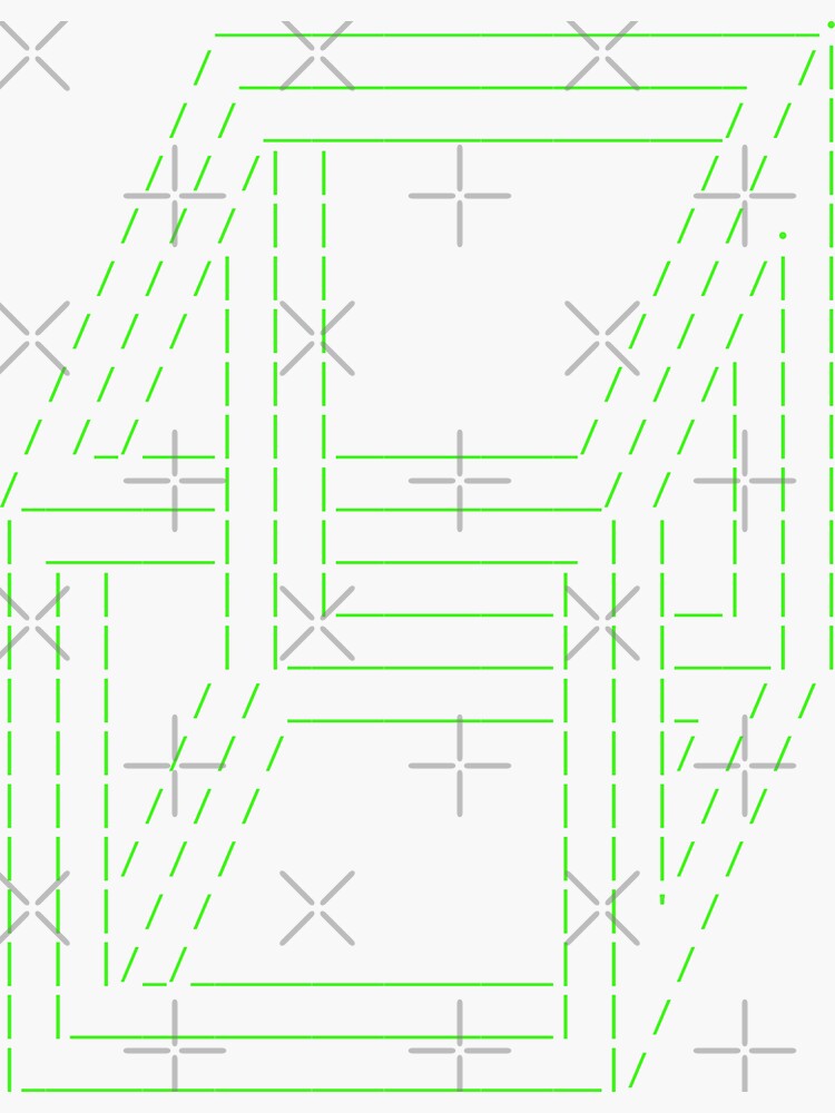 "Geometric Cube Illusion Ascii Art" Sticker for Sale by typo-n-quotes ...
