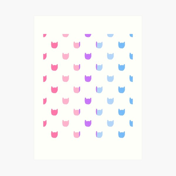 "Catgender Pattern - LGBT Catgender Flag Cat Logo" Art Print by ...