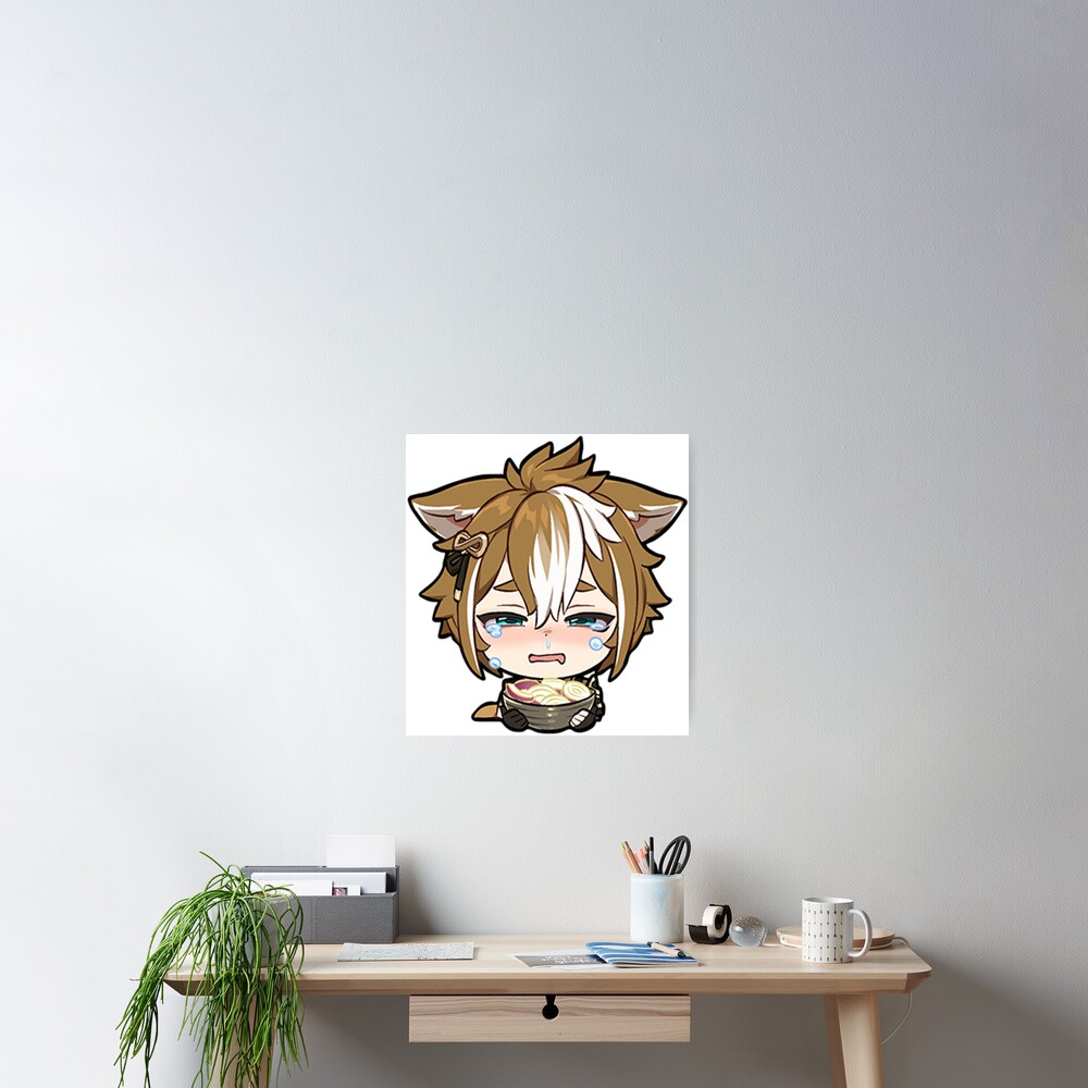 "Gorou sad Genshin impact icons" Poster by Animecomic | Redbubble