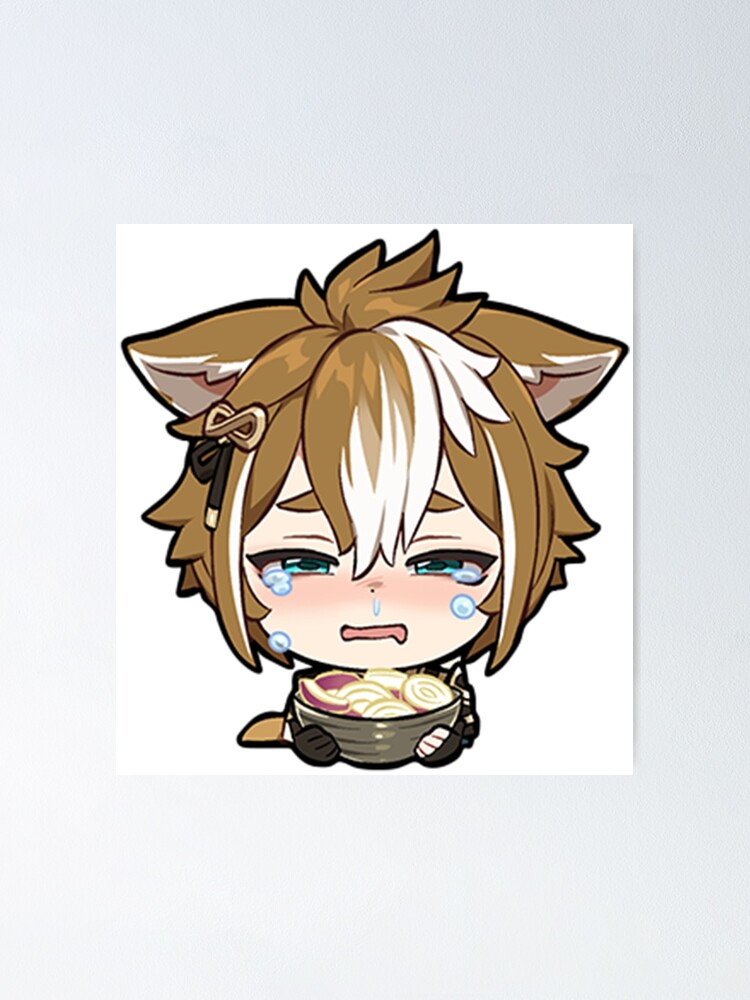 "Gorou sad Genshin impact icons" Poster by Animecomic | Redbubble