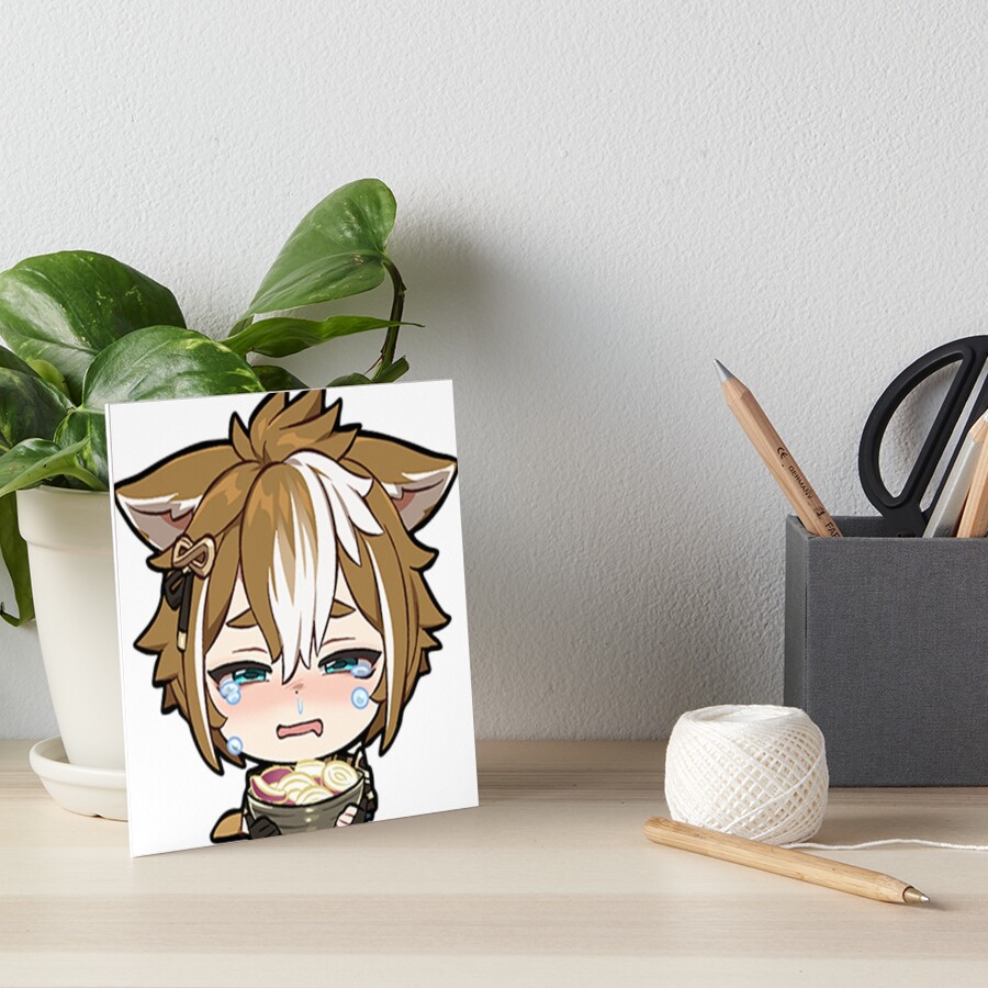 Lámina rígida «Gorou sad Genshin impact icons» de Animecomic | Redbubble