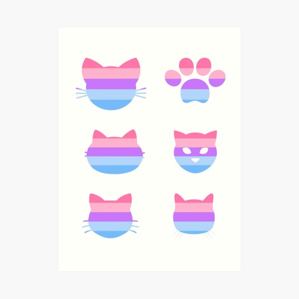"Catgender Sticker Pack Xenogender- LGBT Catgender Flag Cat Logo ...