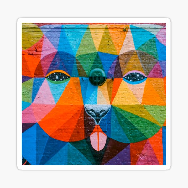 "Street Art, Wall Art, Mural, Graffiti, Lion" Sticker for Sale by ...