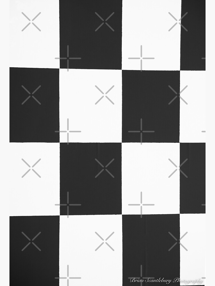 "Black and white square check pattern for impact or effect." Poster for ...