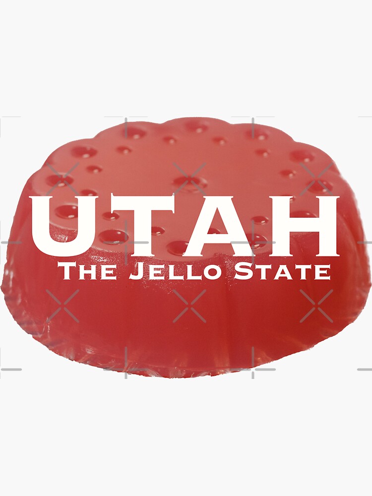 "Utah Jello" Sticker for Sale by Ayyyitsdreya | Redbubble