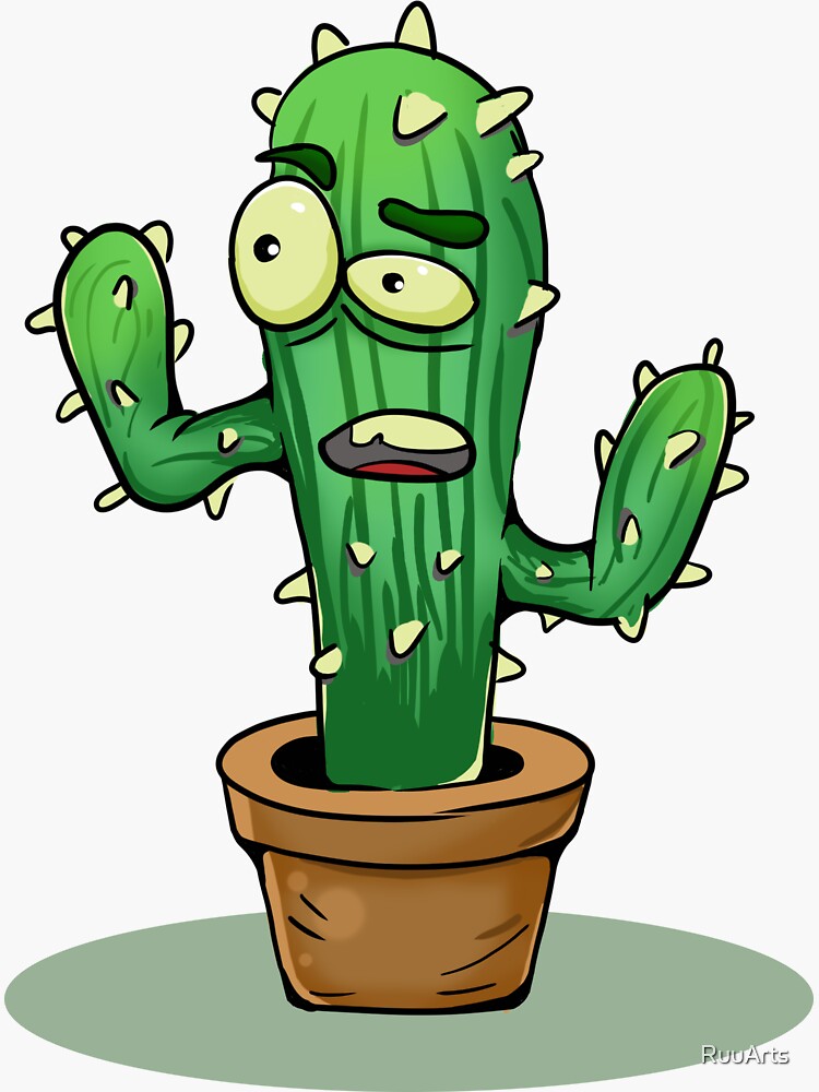 "cactus bro 1" Sticker for Sale by RuuArts | Redbubble