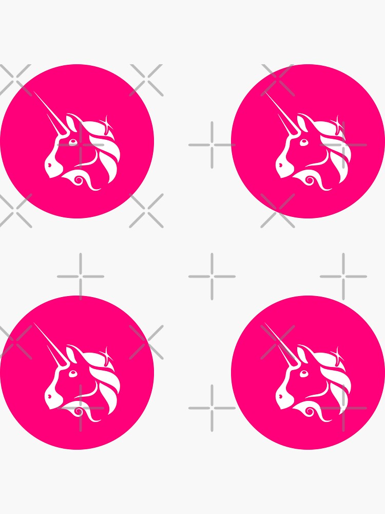 "Uniswap UNI cryptocurrency logo" Sticker for Sale by angelusdark ...