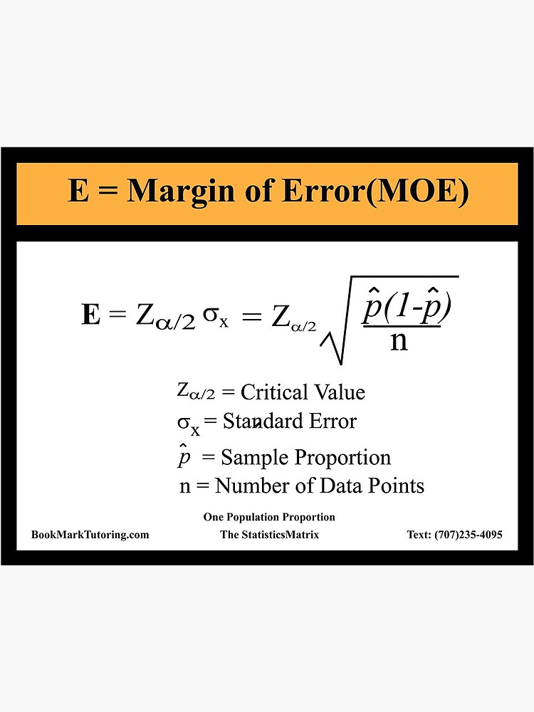 Lámina fotográfica «Margen de una proporción de la ecuación de error ...