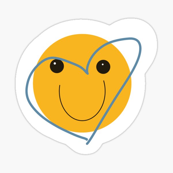 "smiley heart" Sticker by Jaycicole | Redbubble