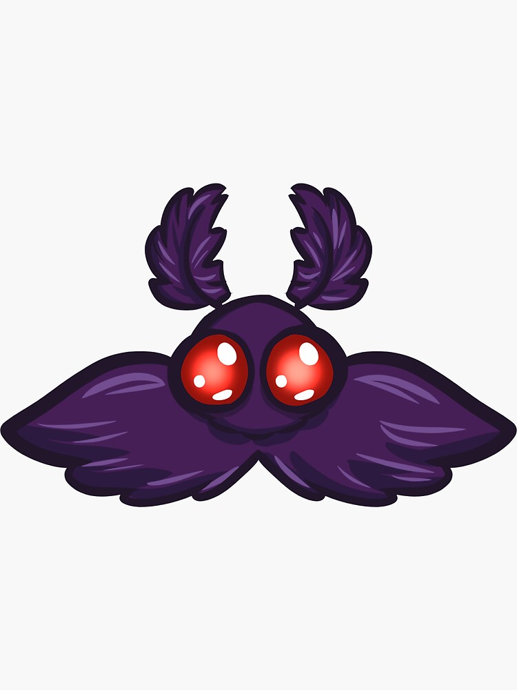 "Mothman Head Logo Cute Sticker" Sticker for Sale by Bluelee | Redbubble