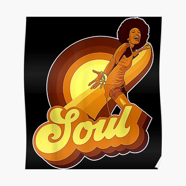"70s Funk Afro Soul Retro Vintage" Poster for Sale by Nikcylaki | Redbubble
