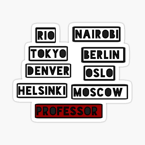 "Money Heist" Sticker for Sale by AissTee | Redbubble