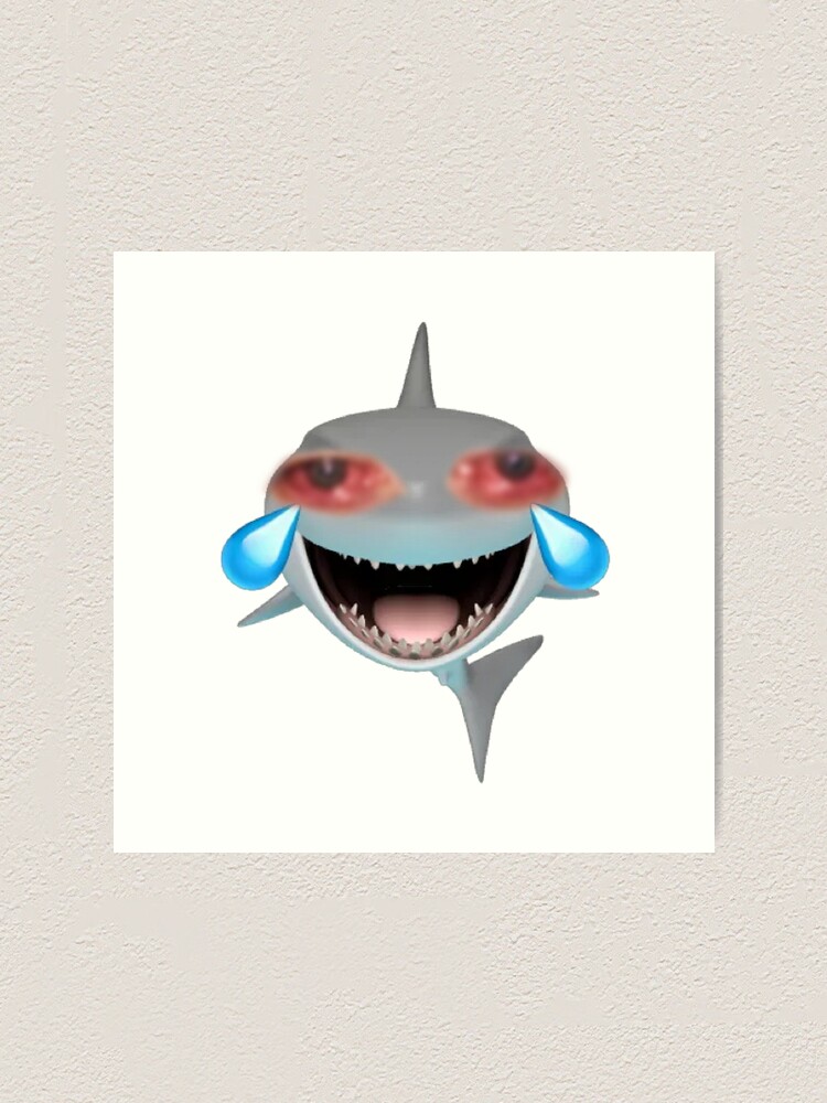 "High shark emoji face meme" Art Print by SLOOTER | Redbubble