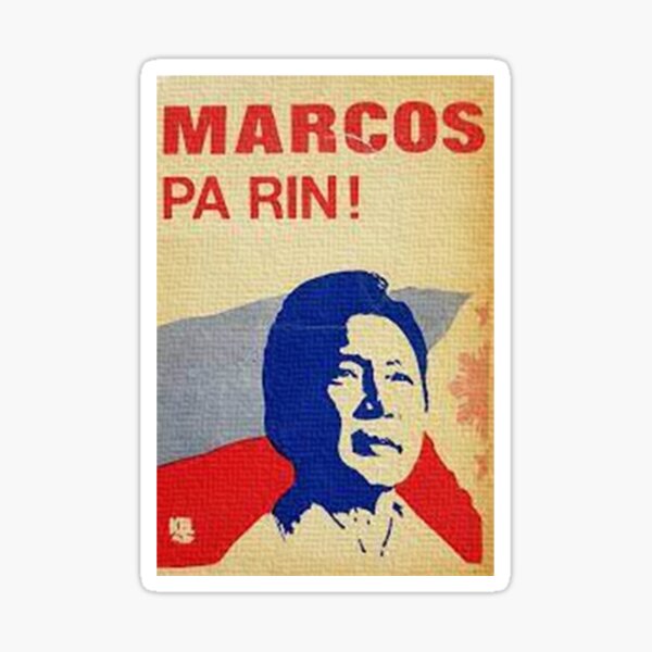 "Marcos pa rin " Sticker for Sale by PrintiesArts | Redbubble