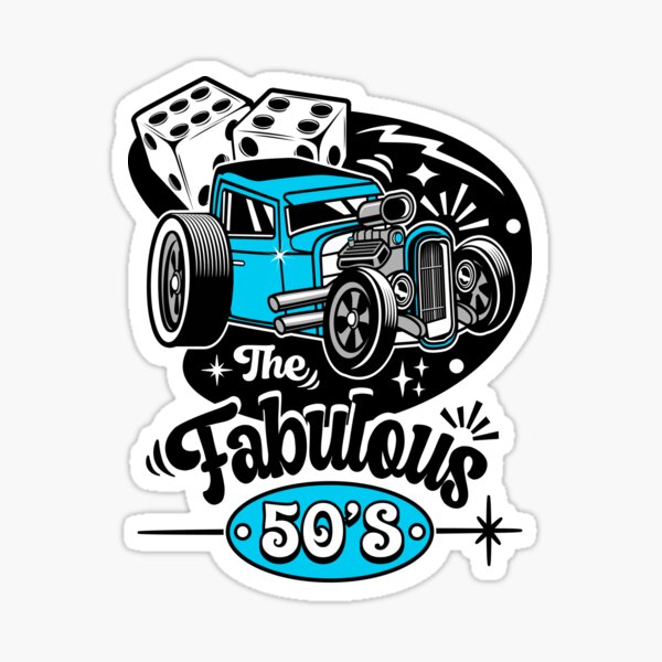 "Rockabilly 1950s Sock Hop Dance Rock and Roll 50s" Sticker by ...