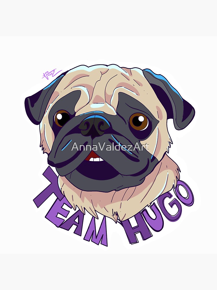 "Team Hugo" Sticker for Sale by AnnaValdezArt | Redbubble