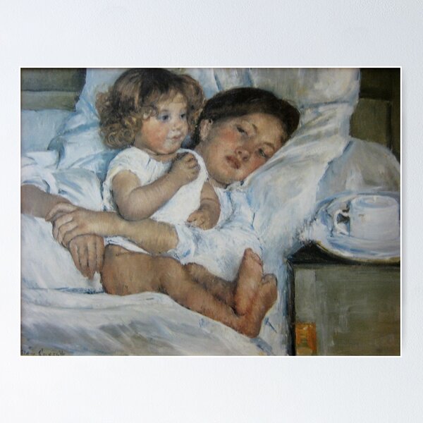 "Mary Cassatt's Breakfast in Bed" Poster for Sale by mosfunky | Redbubble