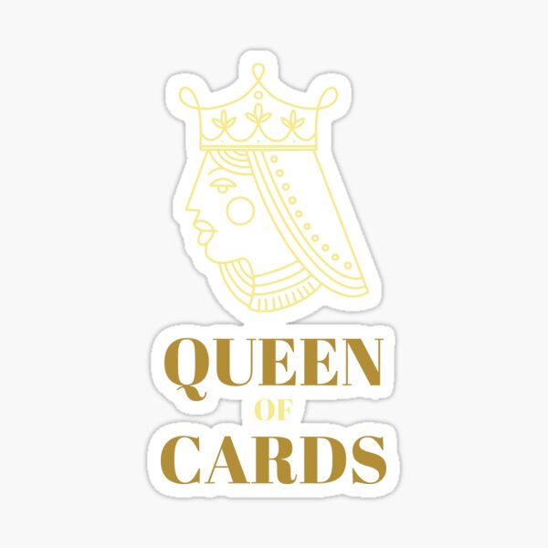 "Queen of Cards Design" Sticker by DoubleLifted | Redbubble