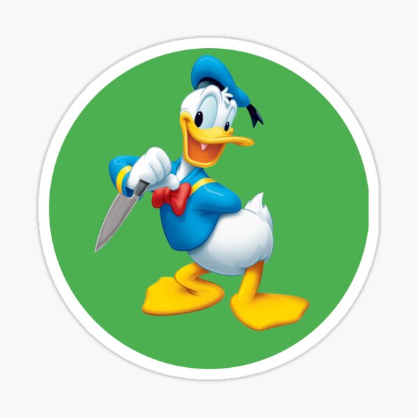 "Duck with knife plush" Sticker by Mohsin00 | Redbubble