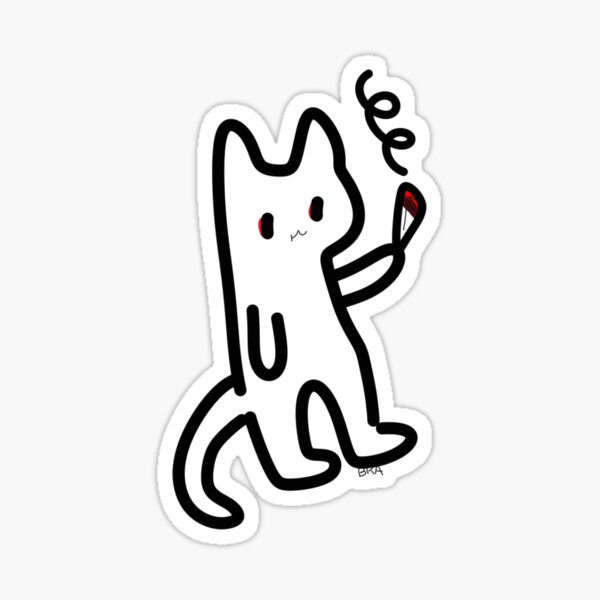 "High on meowijuana " Sticker by BakaKittyArt | Redbubble