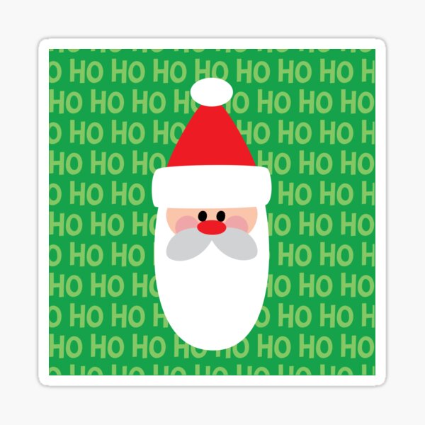 "Santa Ho Ho Ho" Sticker for Sale by cedricstudio | Redbubble