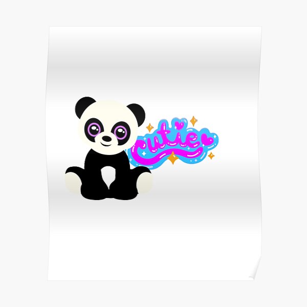"Cutie panda love panda Sticker" Poster for Sale by gayamart | Redbubble