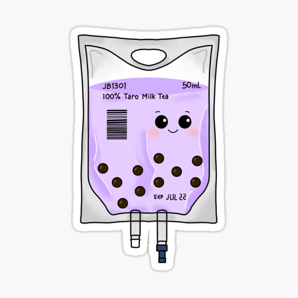 "Taro Milk Tea Boba IV" Sticker for Sale by TheDoodleRoom | Redbubble