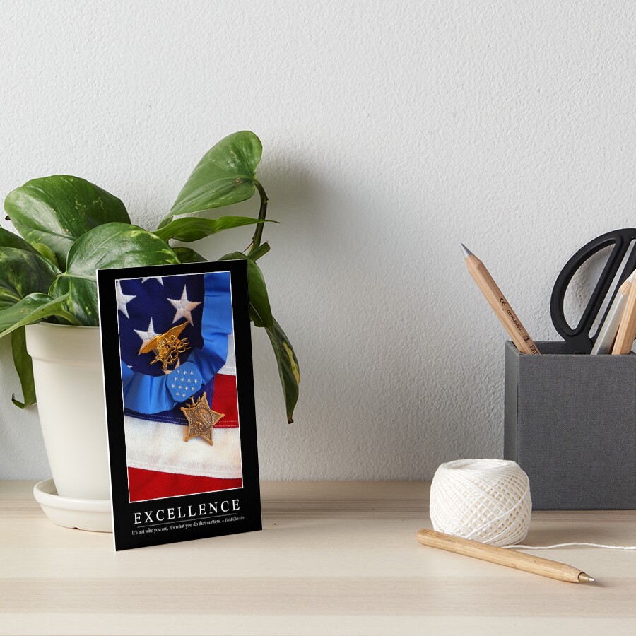 "Excellence: Inspirational Quote and Motivational Poster" Art Board ...