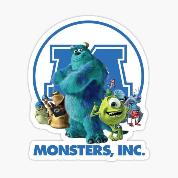 "MONSTER INC" Sticker for Sale by davidrogerst | Redbubble
