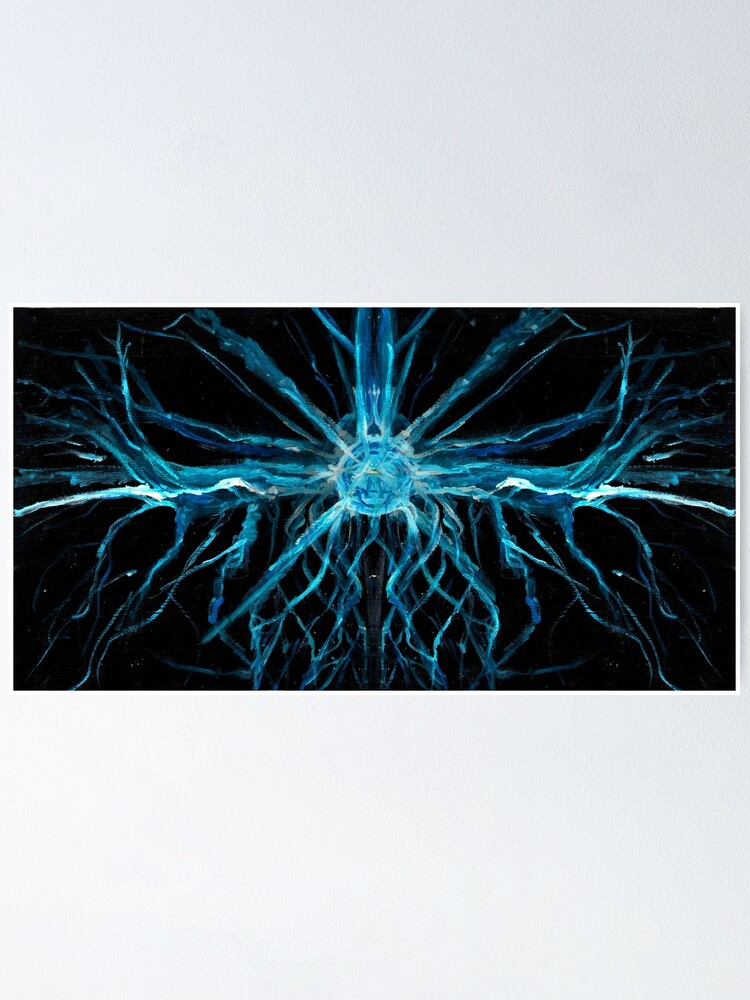 "Tesla coil blue plasma globe unlimited power source" Poster for Sale ...
