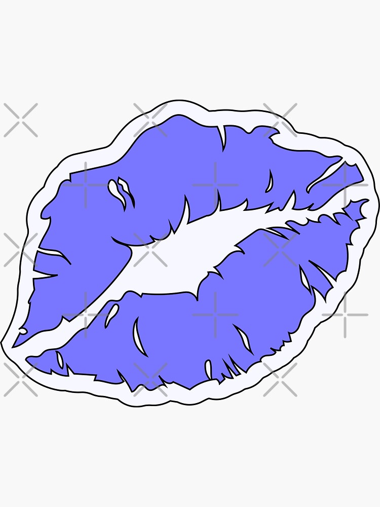 "Very Peri Kiss" Sticker for Sale by SparrowLag | Redbubble