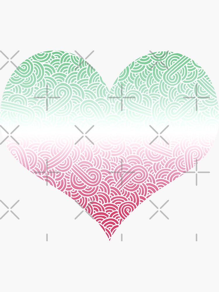 Ombré Abrosexual Colours Swirls Doodles Sticker For Sale By