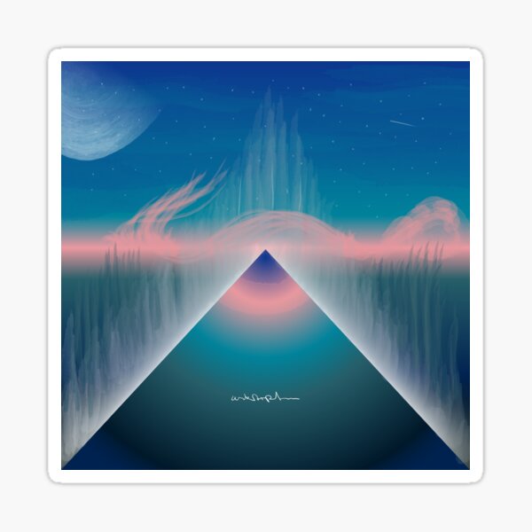 "80's Space - Digital Watercolor Sci-fi Art" Sticker for Sale by ...