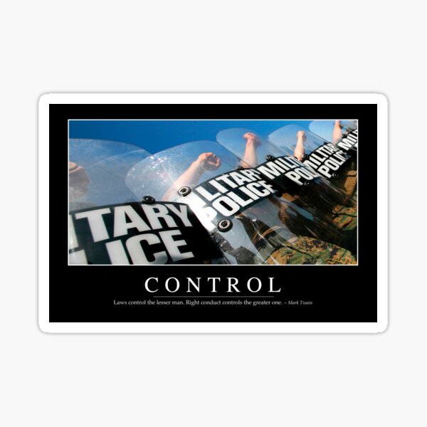 "Control: Inspirational Quote and Motivational Poster" Sticker by ...