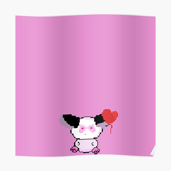 Cute Pixel Art Panda Poster For Sale By Jakobitzco Redbubble