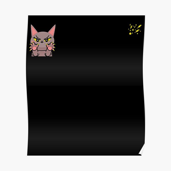 "ANGRY KITTY, ANGRY CAT" Poster for Sale by HappyKittyWorld | Redbubble