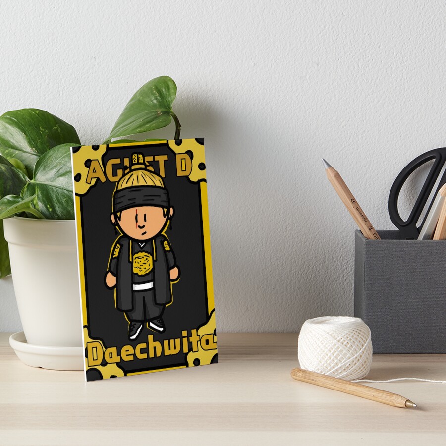 "Cute Chibi drawing of Suga with daechwita background" Art Board Print ...