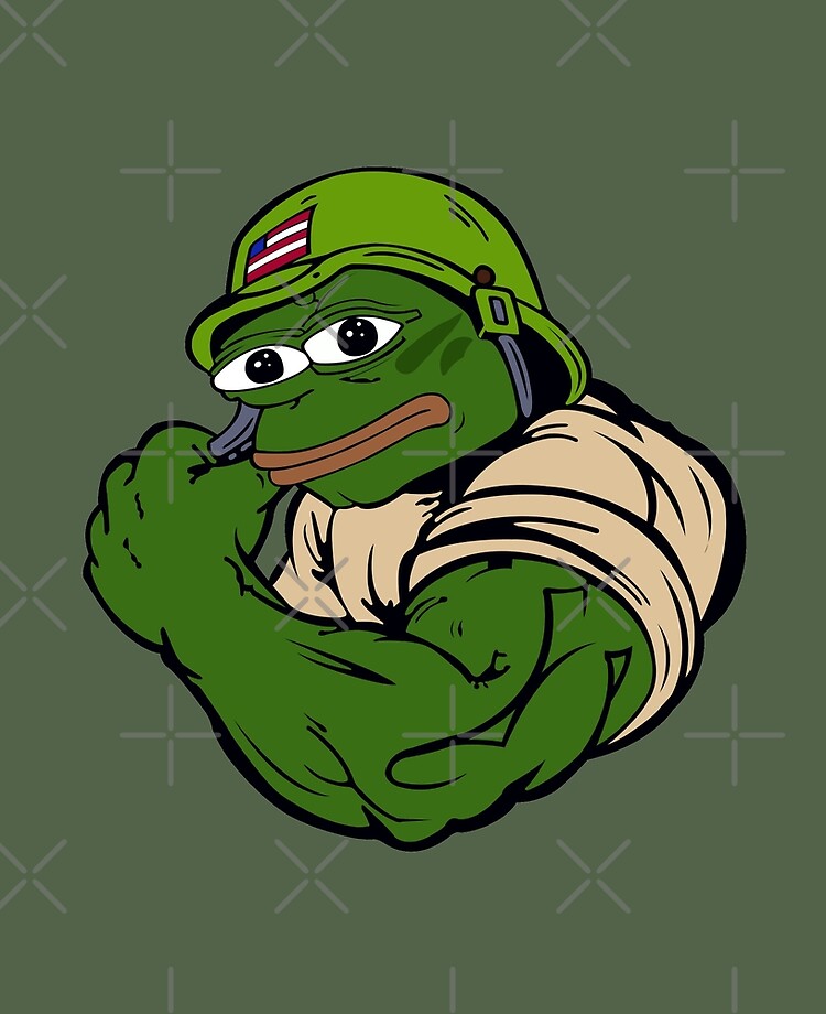 "Pepe the frog military soldier War funny meme" iPad Case & Skin for ...