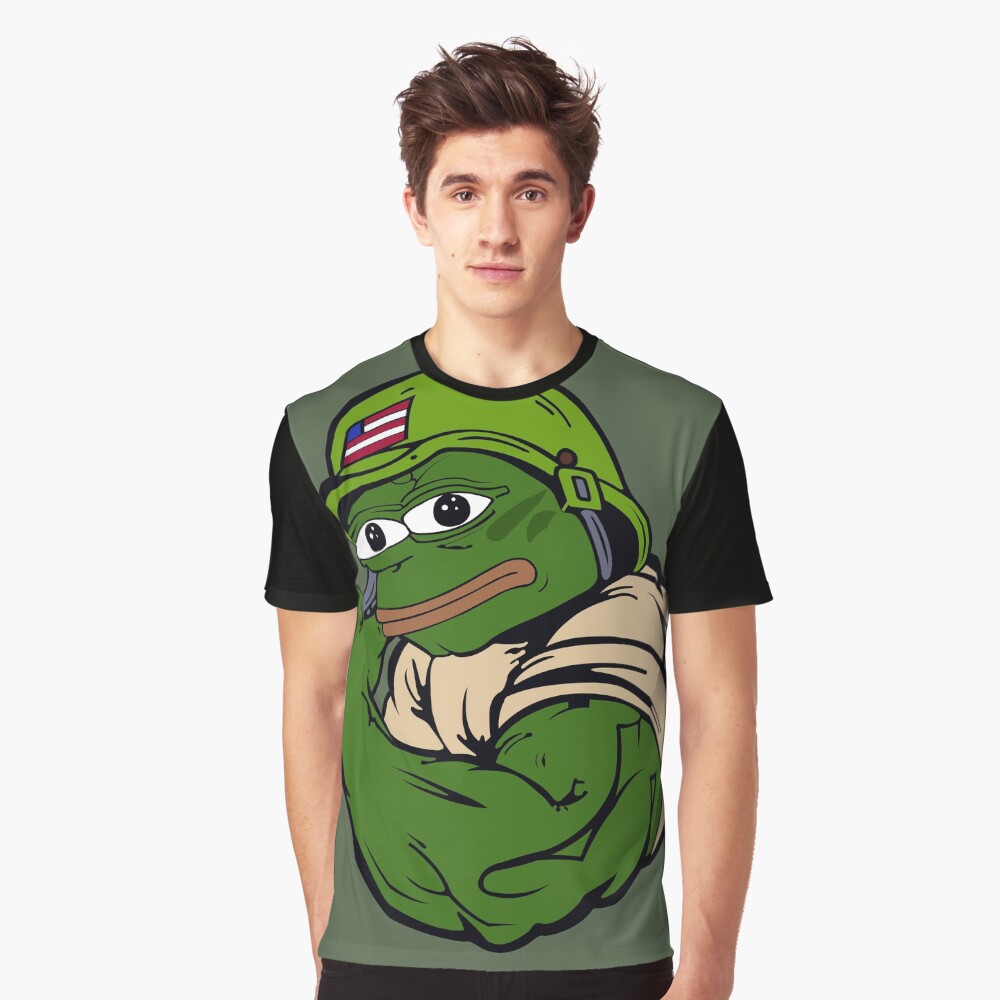 "Pepe the frog military soldier War funny meme" Sticker for Sale by ...