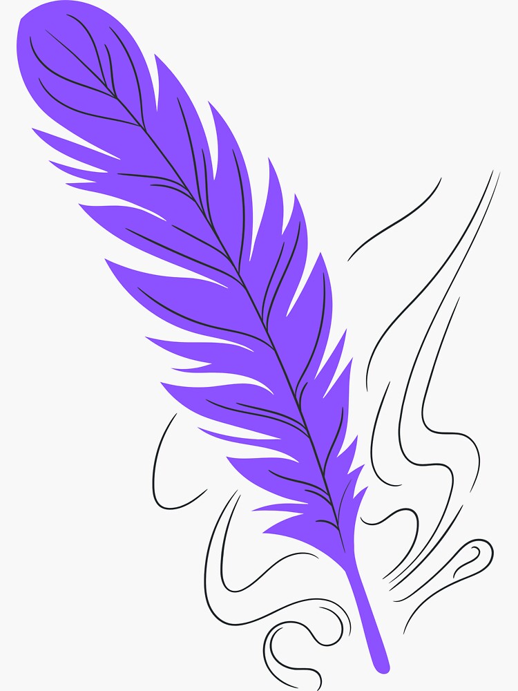"purple quill beautiful artistic classic t'shirt design" Sticker by ...