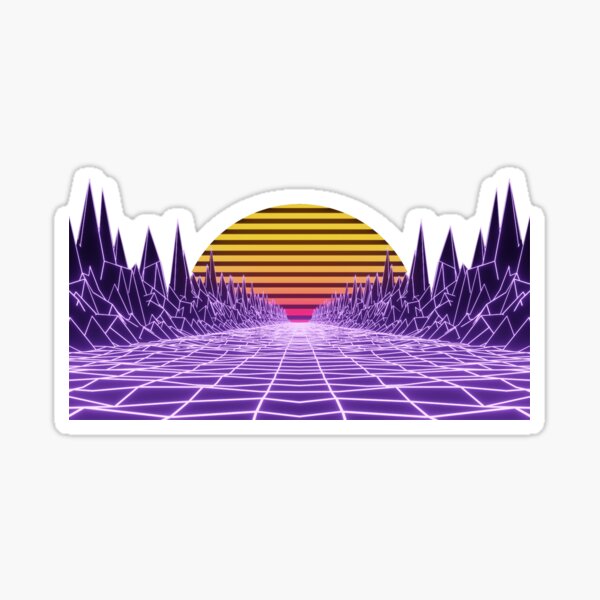 "Retrowave 80s Aesthetic " Sticker for Sale by DarkSerenity94 | Redbubble
