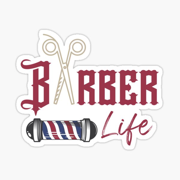 Barber life!! Freckledfoxsoapco Vinyl sticker Paper & Party Supplies ...