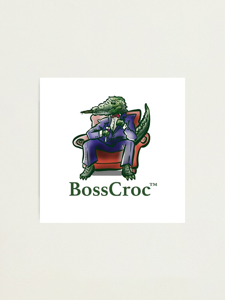"Boss Croc Original - Reichhaltiges Krokodil, das eine Zigarre raucht ...