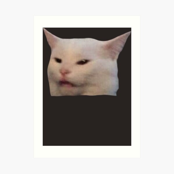 "Smudge the cat meme face Sticker" Art Print for Sale by ...
