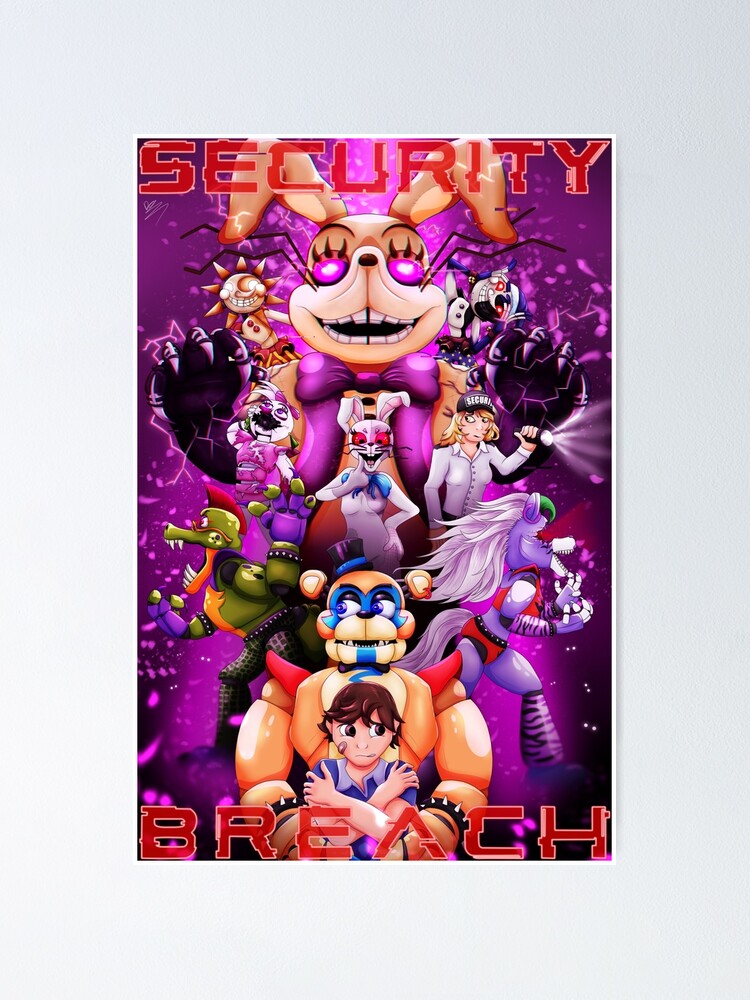 "Security Breach Poster" Poster for Sale by DragonessAnim | Redbubble