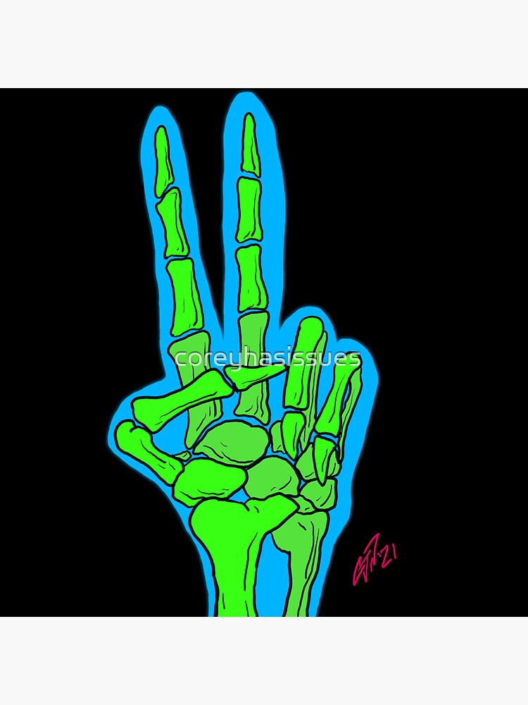 "Peace Bones" Sticker for Sale by coreyhasissues | Redbubble